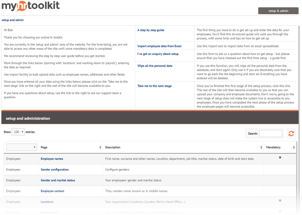 myhrtoolkit HR software initial setup guide | myhrtoolkit