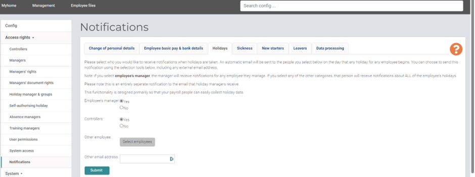 Email Notifications Support Guide | myhrtoolkit support | HR software ...