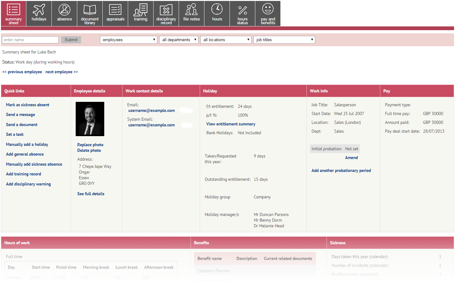 How to manage sickness absence in myhrtoolkit