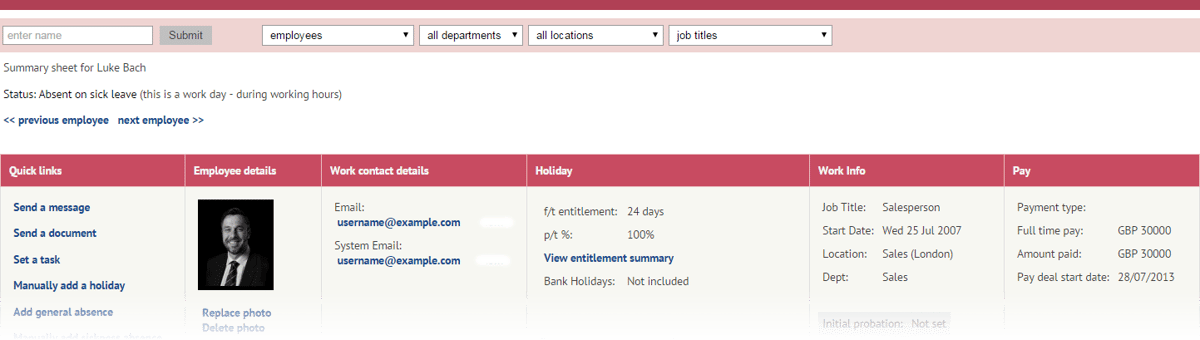 How to manage sickness absence in myhrtoolkit