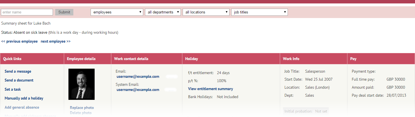 How to manage sickness absence in myhrtoolkit