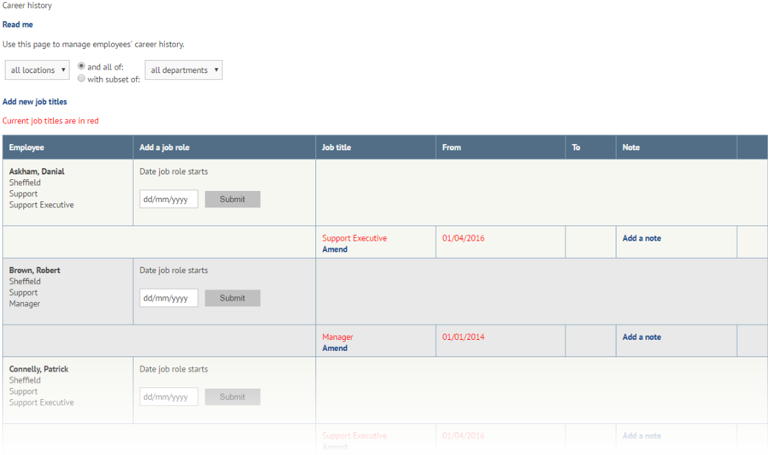 How to record career history in myhrtoolkit | myhrtoolkit HR software