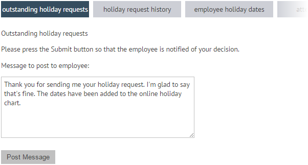How to manage employee holidays on myhrtoolkit | HR software