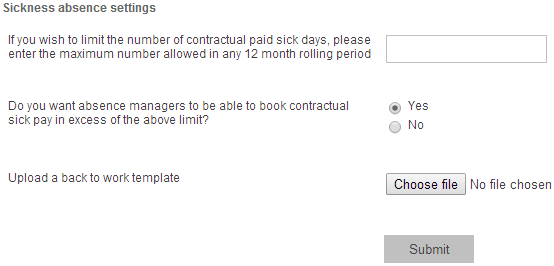 Sickness absence settings on myhrtoolkit | absence management guide