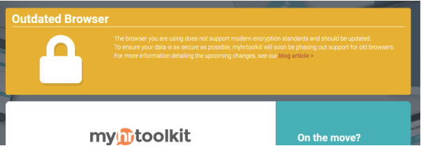 Deprecating support for TLS 1.0 and 1.1 | HR software